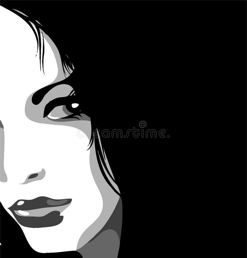 Regardez dans ses yeux illustration stock. Illustration du magnifique ...