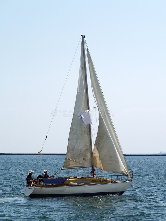 Regatta Boat in Black Sea Bay Stock Image - Image of harbor ...