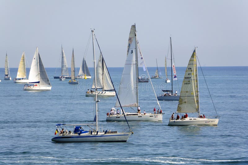 Regatta editorial stock photo. Image of color, aligned, mauritius - 11343