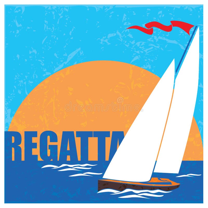 Regatta stock vector. Illustration of ocean, sailboat - 52288590