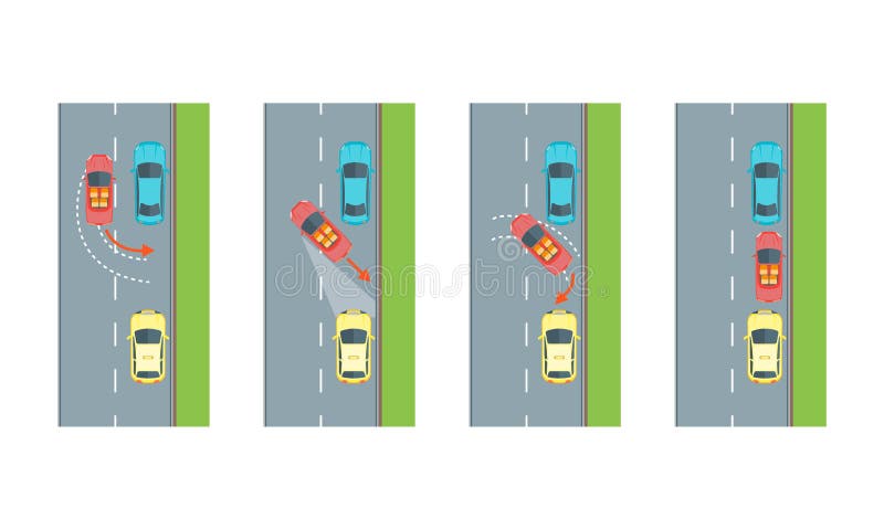 Regeling Van Het Auto De Omgekeerde Parkeren Vector Vector Illustratie ...