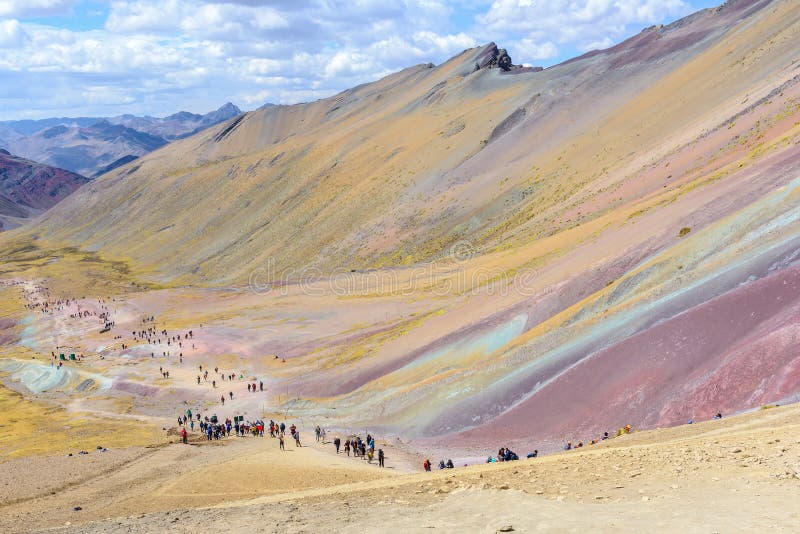 Regenbogen-Berg, Nahe Cusco, Peru Stockfoto - Bild von plateau, bereich ...