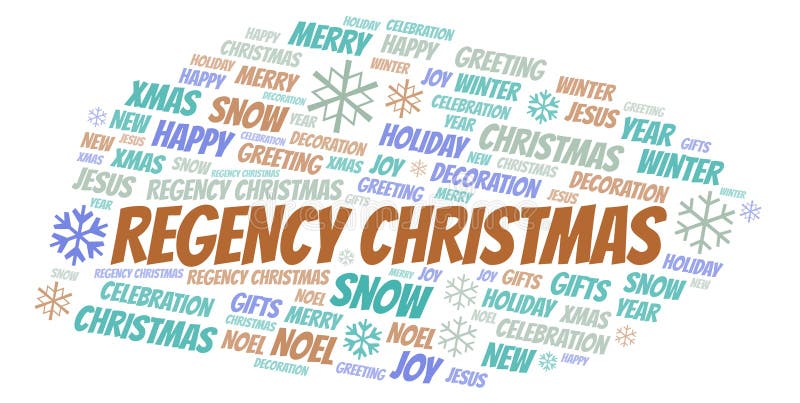 Regency Christmas Word Cloud Stock Illustration - Illustration of ...