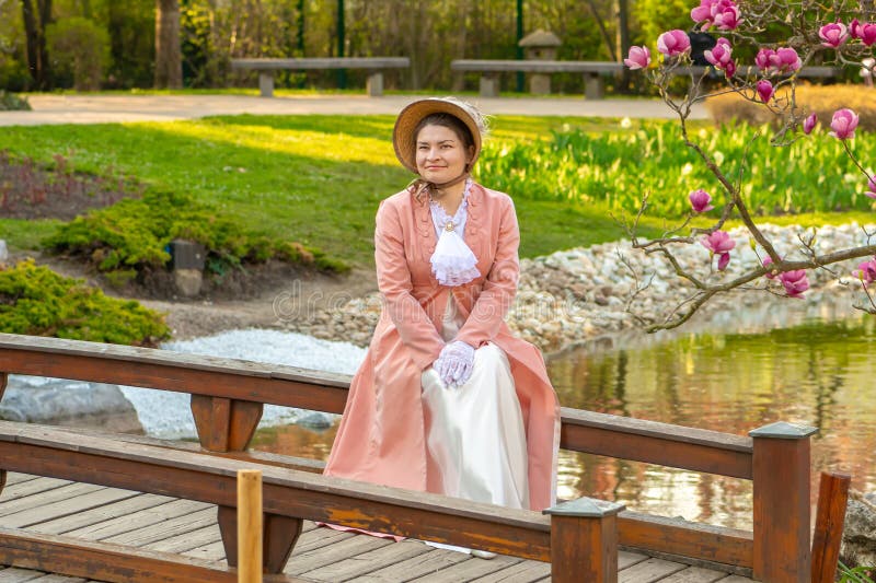 Regency Era in a Modern Park - a Reenactment of the Fashions of the ...