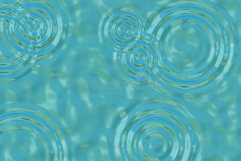 Regendruppels Op Pool Van Water Stock Illustratie - Illustration of ...