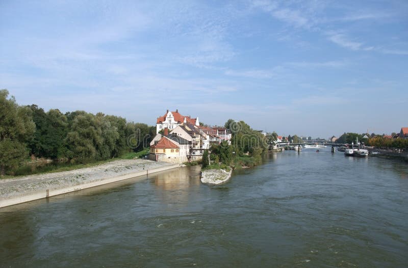 Regensburg stock photo. Image of sunny, bank, stream - 37819238