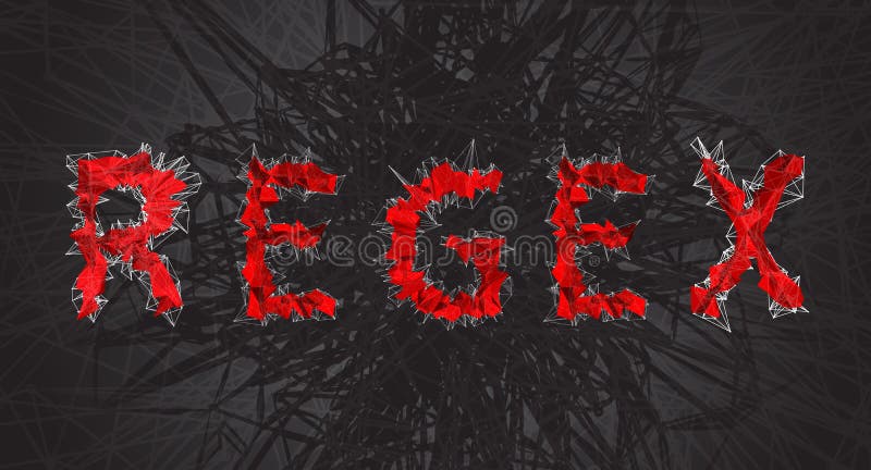 Regex of Red Polygons Inscription from Programming Area on Black ...