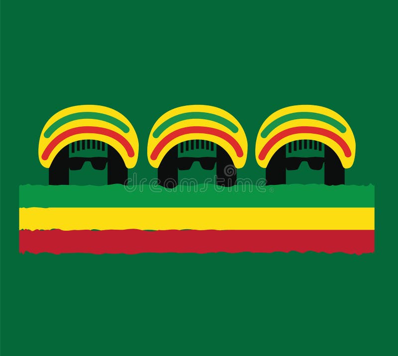 Reggae Culture Concept Design Stock Vector - Illustration of design ...