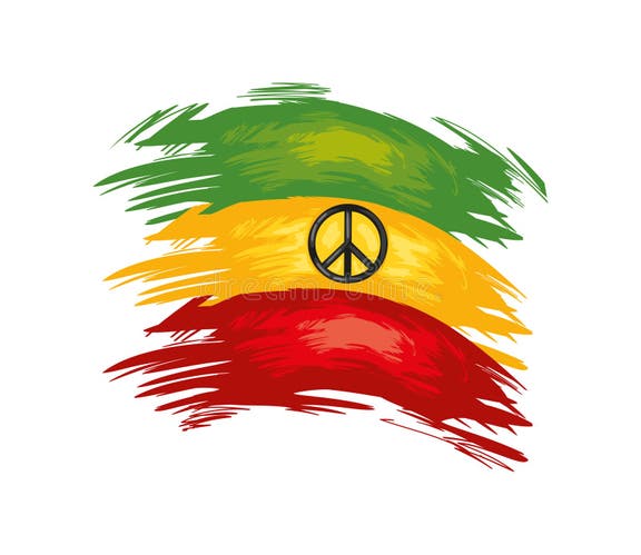 Reggae flag symbol stock vector. Illustration of grunge - 317609648