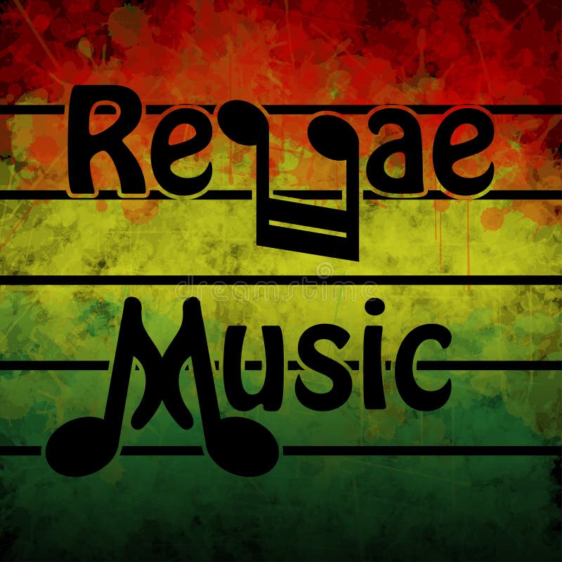 Reggae Music stock illustration. Illustration of green - 37091920