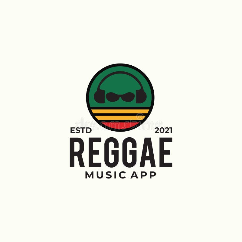 Reggae Music Logo Design Template Stock Vector - Illustration of flag ...