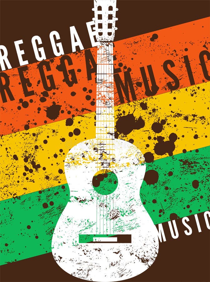 Reggae Music Poster. Retro Typographical Grunge Vector Illustration ...