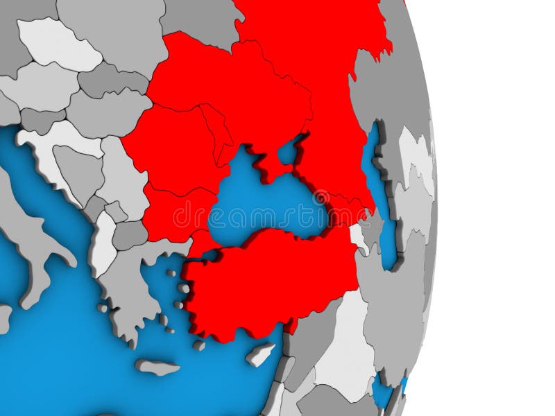 Região Do Mar Negro Com As Bandeiras No Mapa Ilustração Stock ...