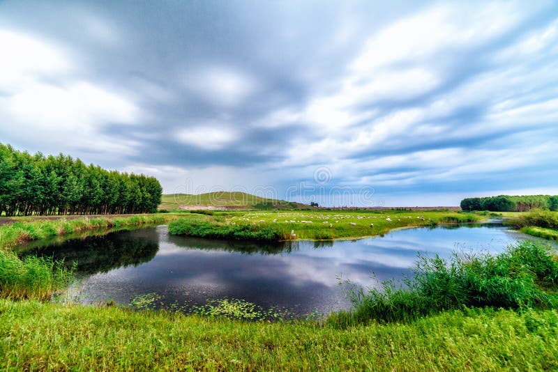 Región De La Estepa De Ulagai Imagen de archivo - Imagen de nube ...