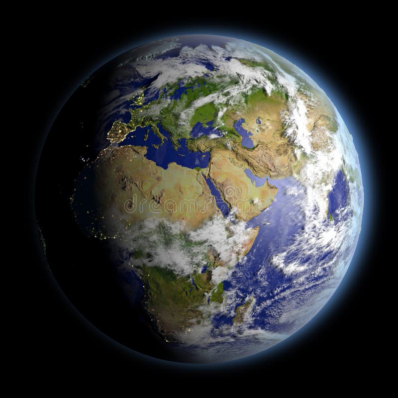 Región Del EMEA Del Espacio Stock de ilustración - Ilustración de ...