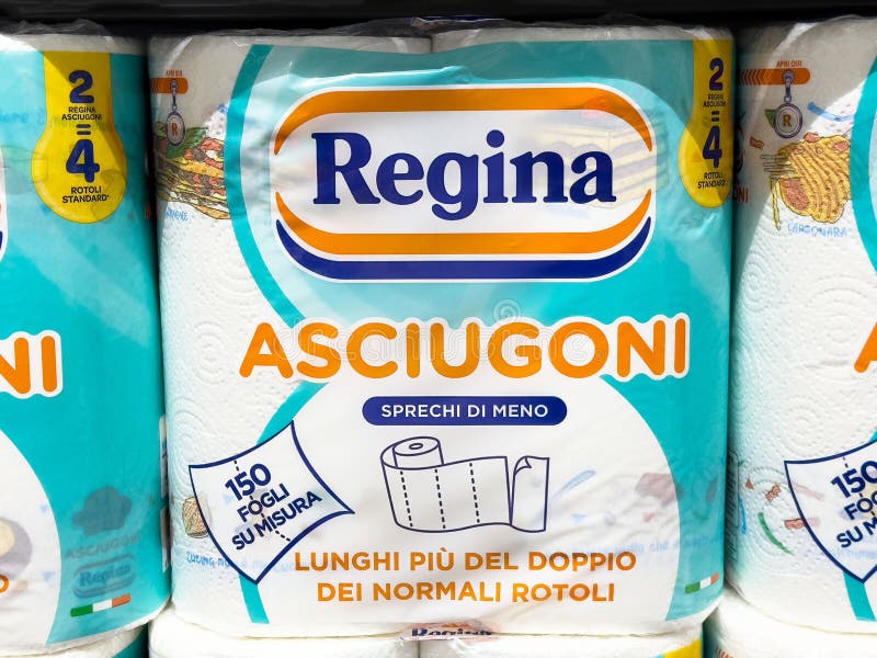 Regina Asciugoni Paper Towel Pack with 150 Sheets and 2 Rolls Editorial ...