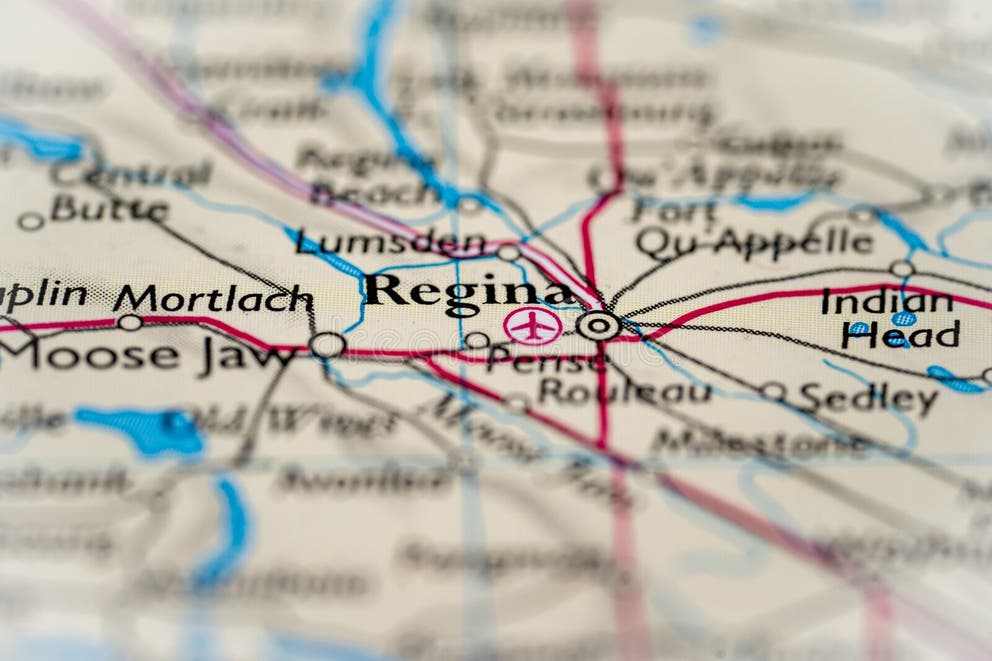 Regina, Canada Highlighted on a World Map Stock Image - Image of ...