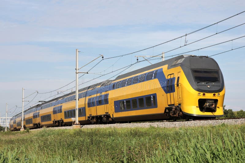 Regional train stock image. Image of transportation, catenary - 64782843