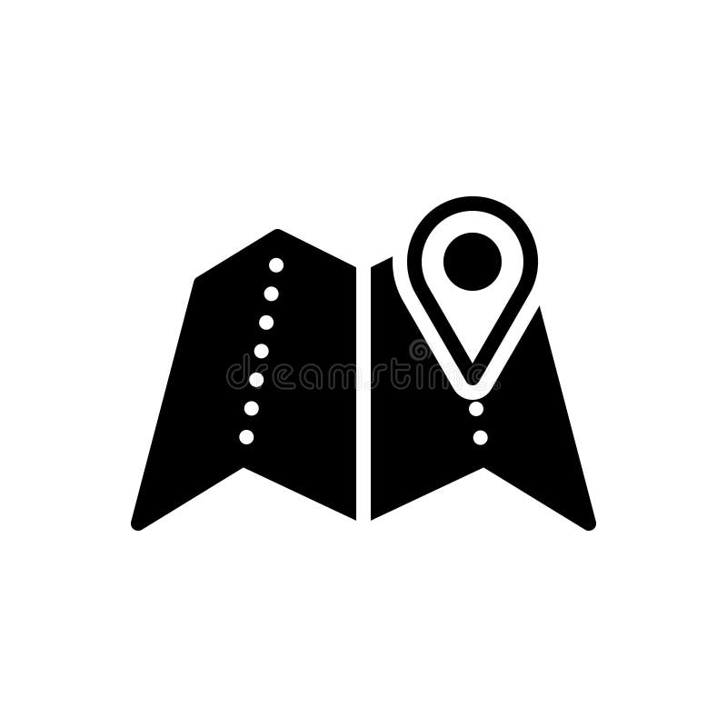 Black Solid Icon for Region, Field and Zone Stock Illustration ...