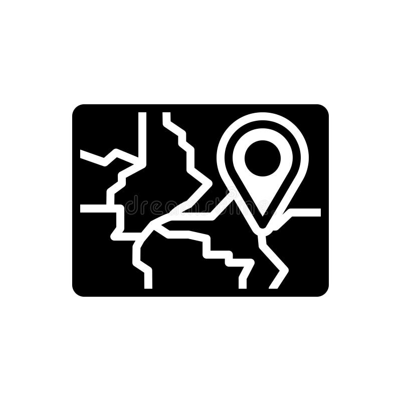 Black Solid Icon for Region, Filed and Zone Stock Vector - Illustration ...