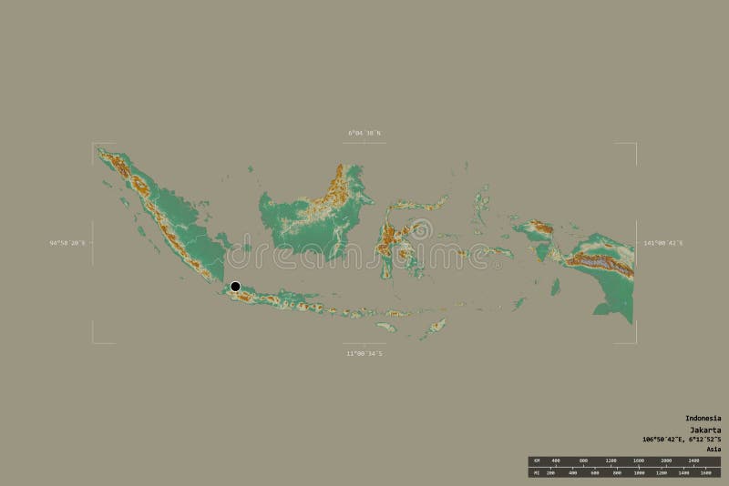 Regional Division of Indonesia. Relief Stock Illustration ...