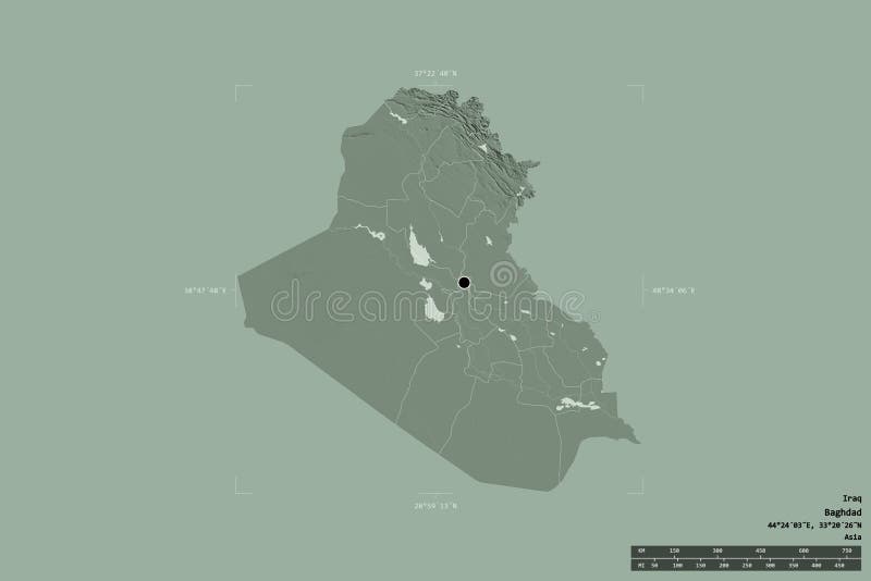 Regional Division of Iraq. Administrative Stock Illustration ...