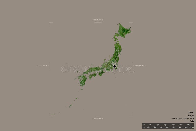 Map of Japan, Regional Division with Colors Stock Illustration ...