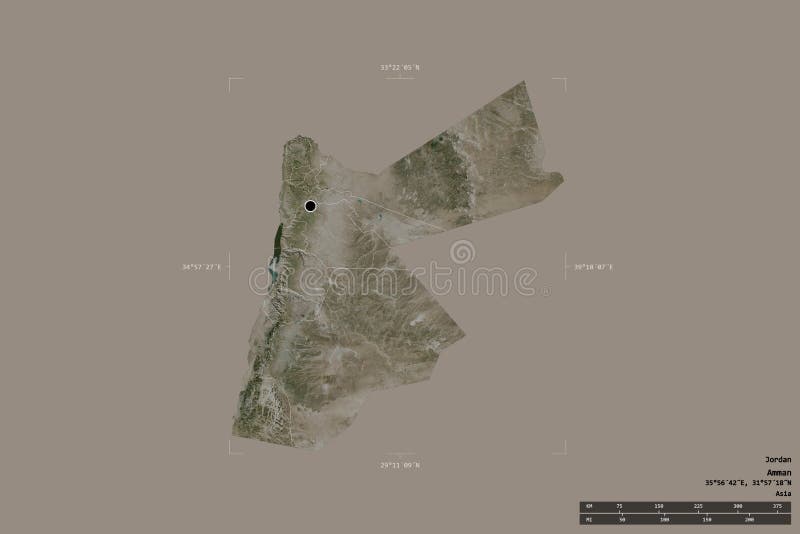 Regional Division of Jordan. Satellite Stock Illustration ...