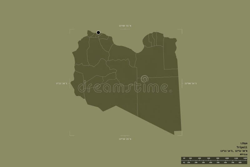 Regional Division of Libya. Administrative Stock Illustration ...