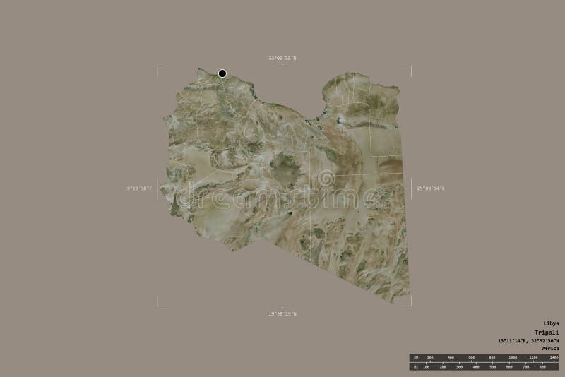 Regional Division of Libya. Satellite Stock Illustration - Illustration ...