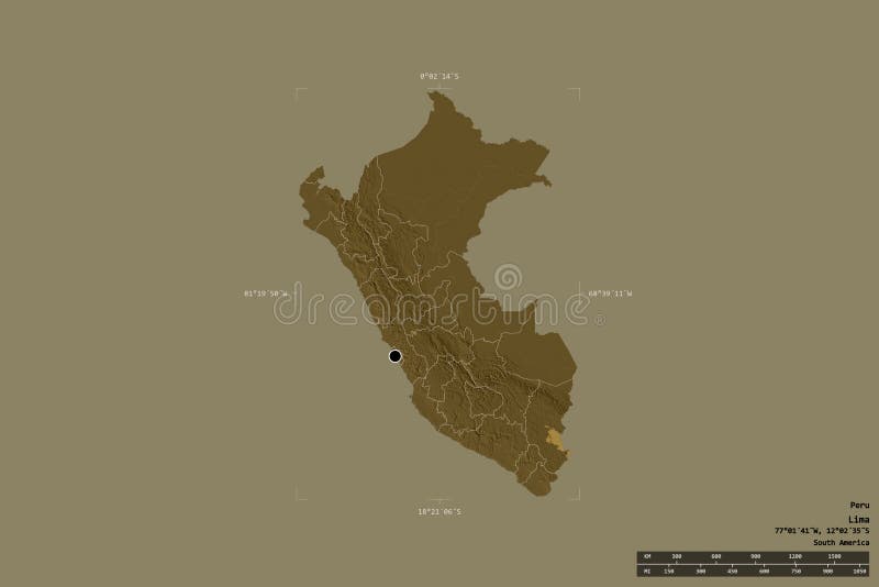 Regional Division of Peru. Administrative Stock Illustration ...