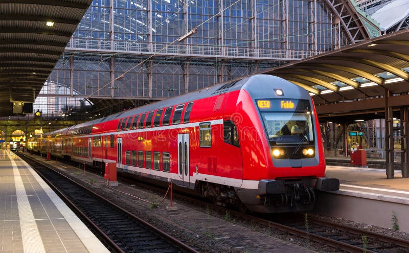 Regional Express Train in Frankfurt am Main Station Stock Image - Image ...