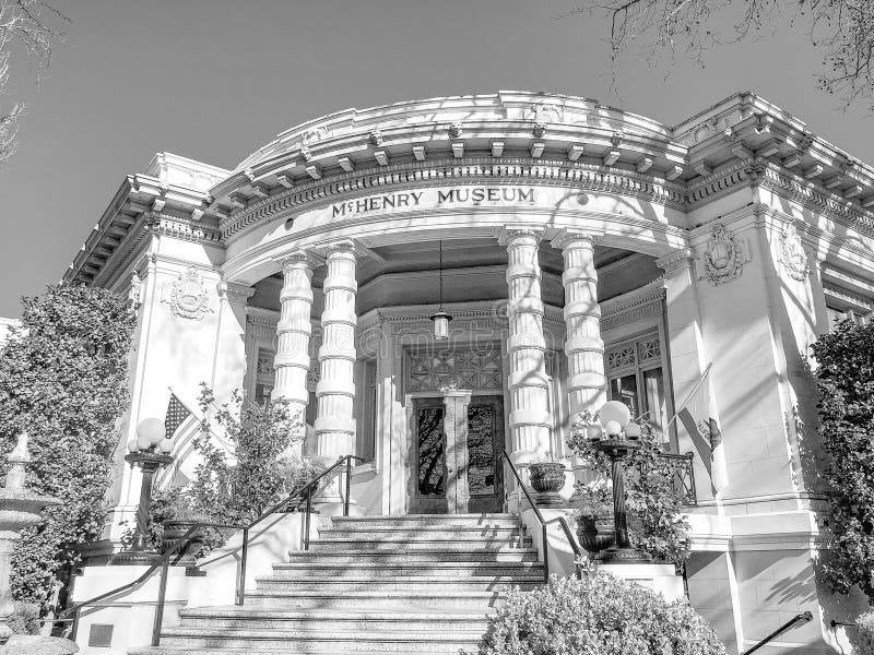 Black and White Image of McHenry Museum Editorial Image - Image of ...