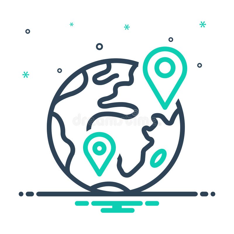 Mix Icon for Regional, Territorial and Geographical Stock Vector ...