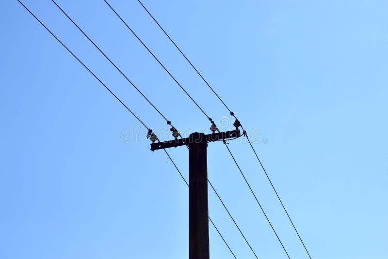 Regional power pole stock photo. Image of danger, distribution - 153100716