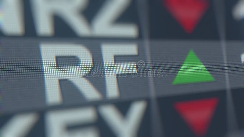 REGIONS FINANCIAL RF Stock Ticker, Conceptual Editorial 3D Rendering ...