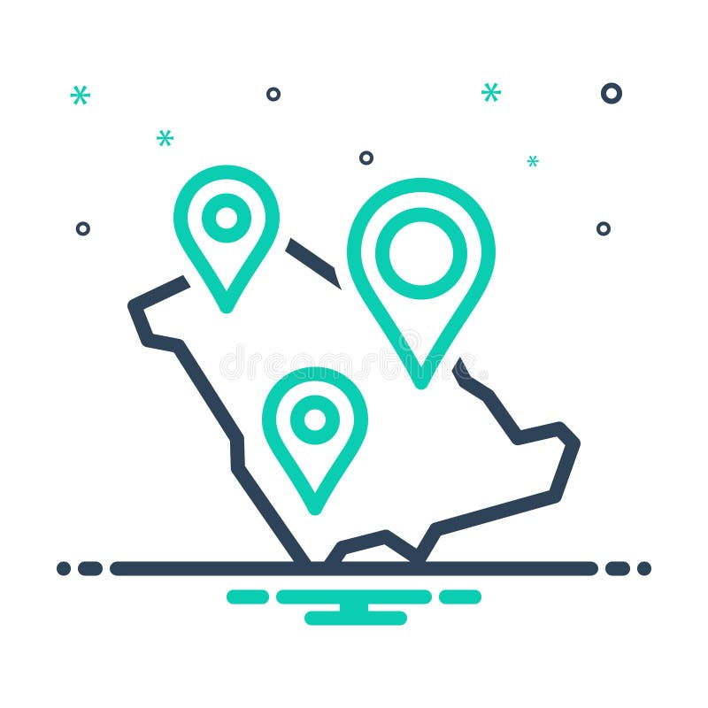 Mix Icon for Regions, Area and Territory Stock Illustration ...