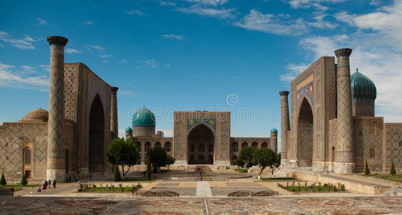 Registan Place in Samarkand Stock Photo - Image of texture, dome: 17076814