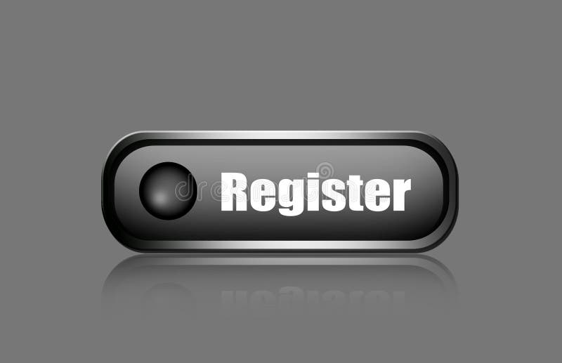 Register now stock vector. Illustration of button, wide - 44004464