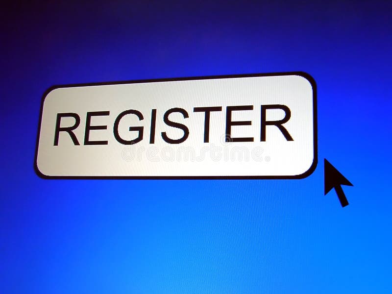 Register Button stock illustration. Illustration of clicking - 295165