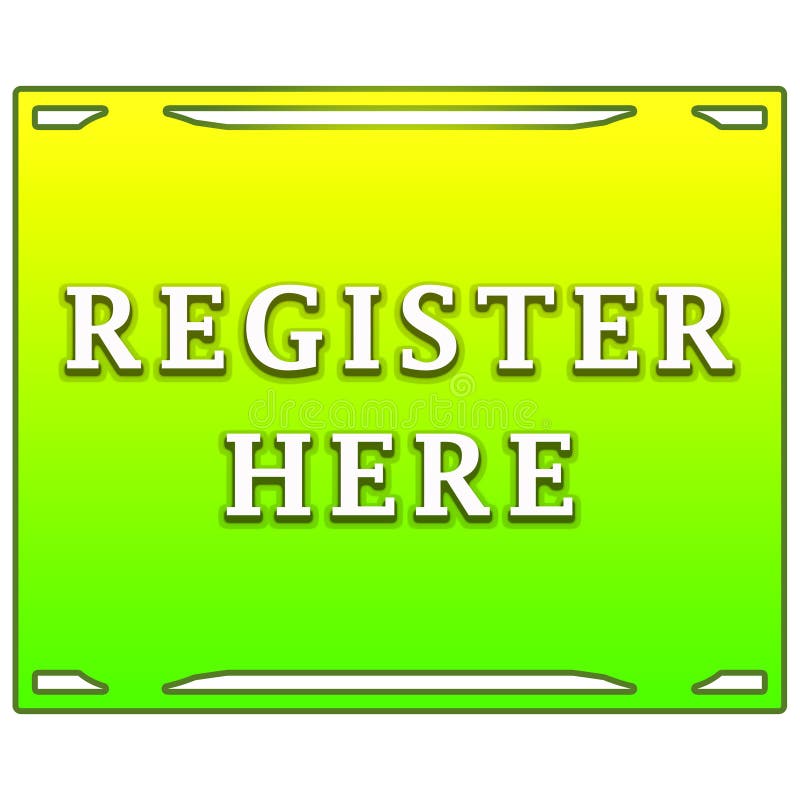 Register button stock illustration. Illustration of rectangle - 89116161
