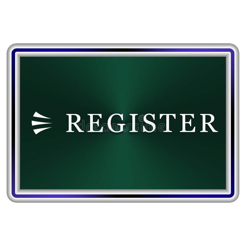 Register button stock illustration. Illustration of register - 103155353
