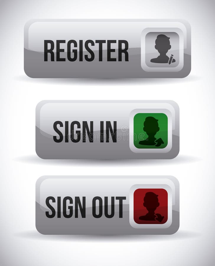 Register button design stock vector. Illustration of symbol - 48782152