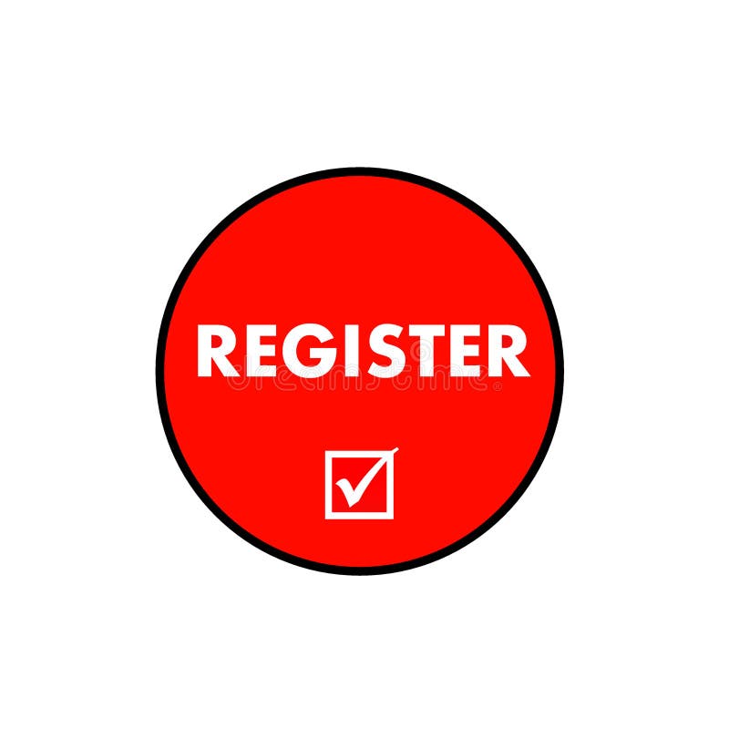 Register button icon stock illustration. Illustration of circle - 280574628