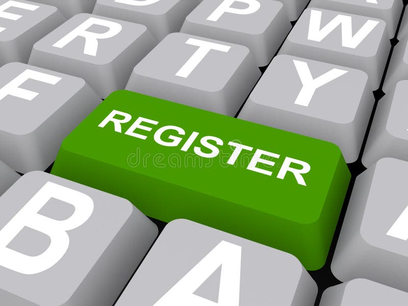 Register button stock image. Image of green, buttons - 35813397