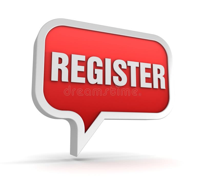 Register Concept 3d Illustration Stock Illustration - Illustration of ...