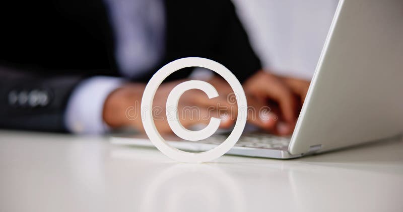 Register Copyright Online Using Laptop Computer Stock Image - Image of ...