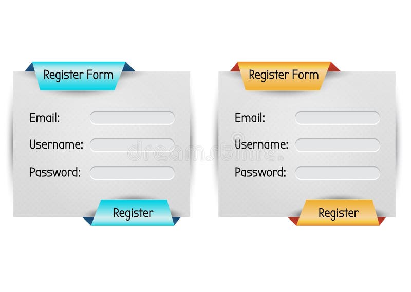 Register form stock illustration. Illustration of register - 33256035