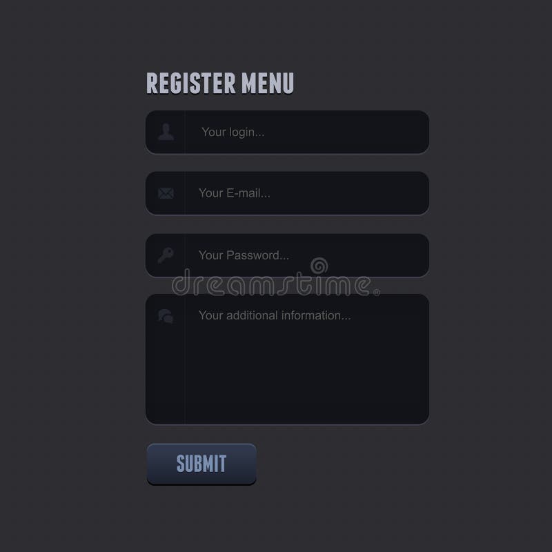 Login and Register Glass Web Forms Stock Vector - Illustration of ...