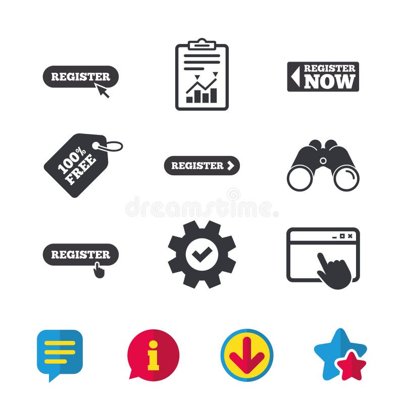 Register Now Chat Bubble with Hand Cursor. Registration Button with ...